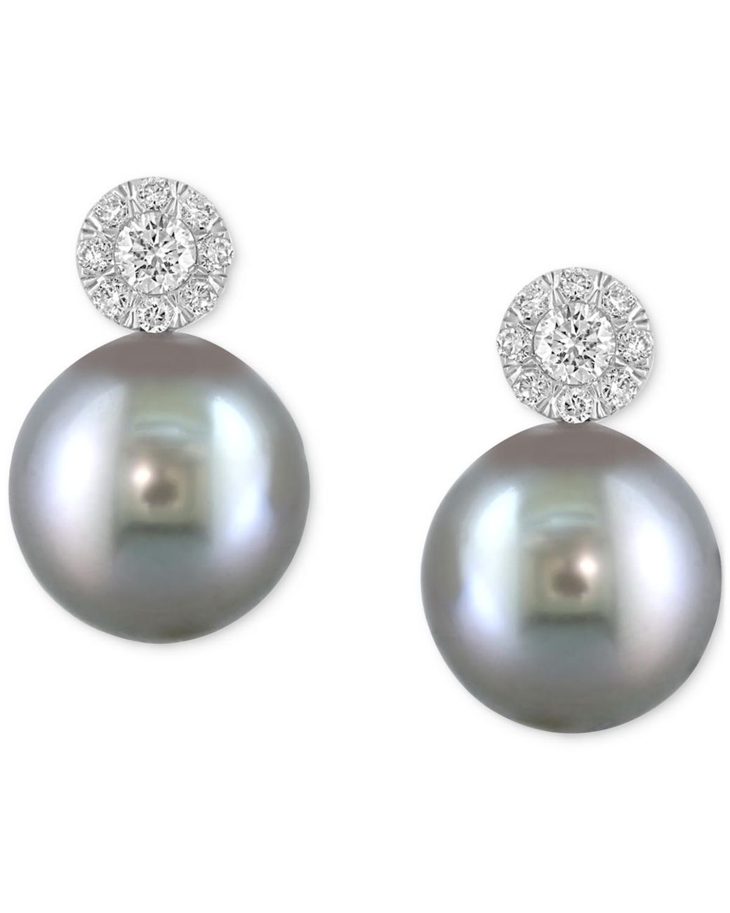 Effy Effy Cultured Black Tahitian Pearl (9mm in Metallic | Lyst