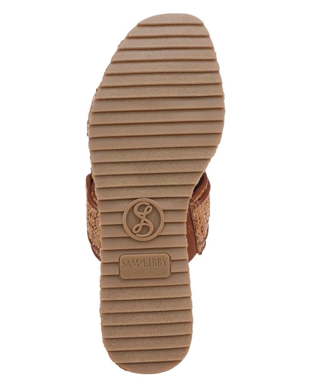 Sam & Libby Clara Platform Wedge Sandals in Brown | Lyst
