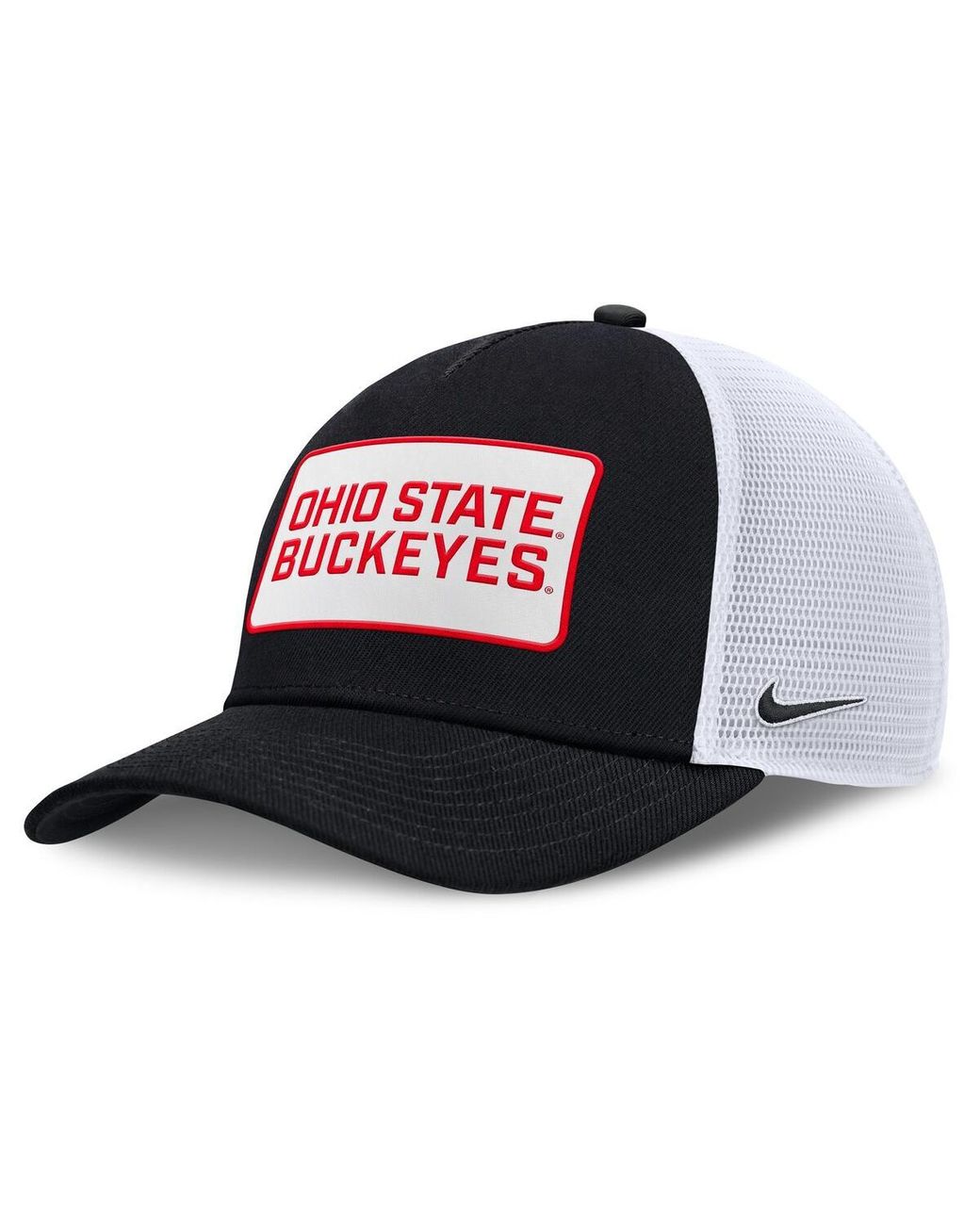 Nike Black/white Ohio State Buckeyes 2025 On-field Rise Patch Trucker ...