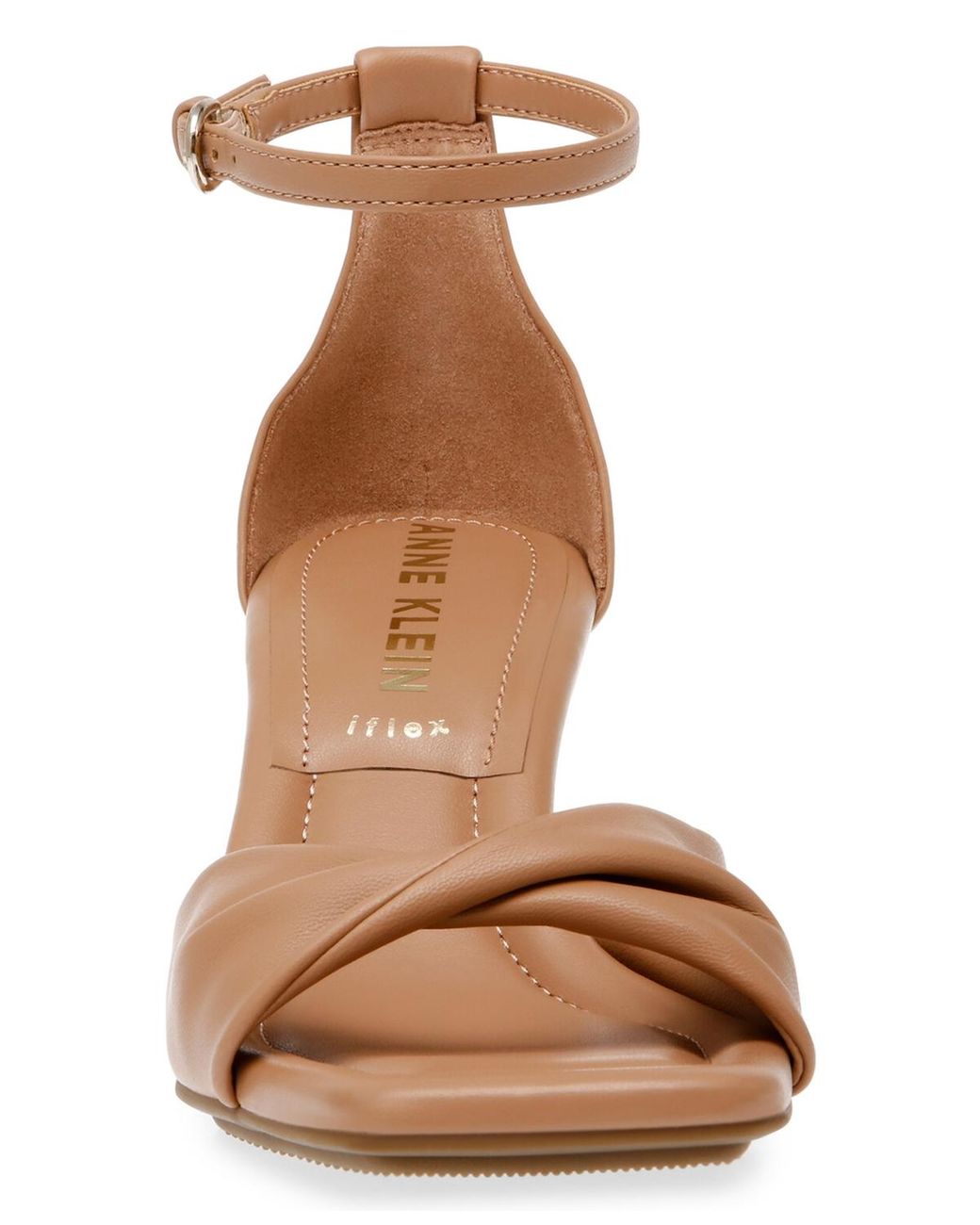 Anne Klein Jessie Ankle Strap Two Piece Dress Sandals in Brown | Lyst