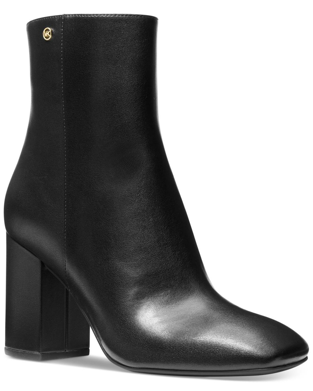Michael Kors Michael Hazel Block Heel Booties in Black | Lyst