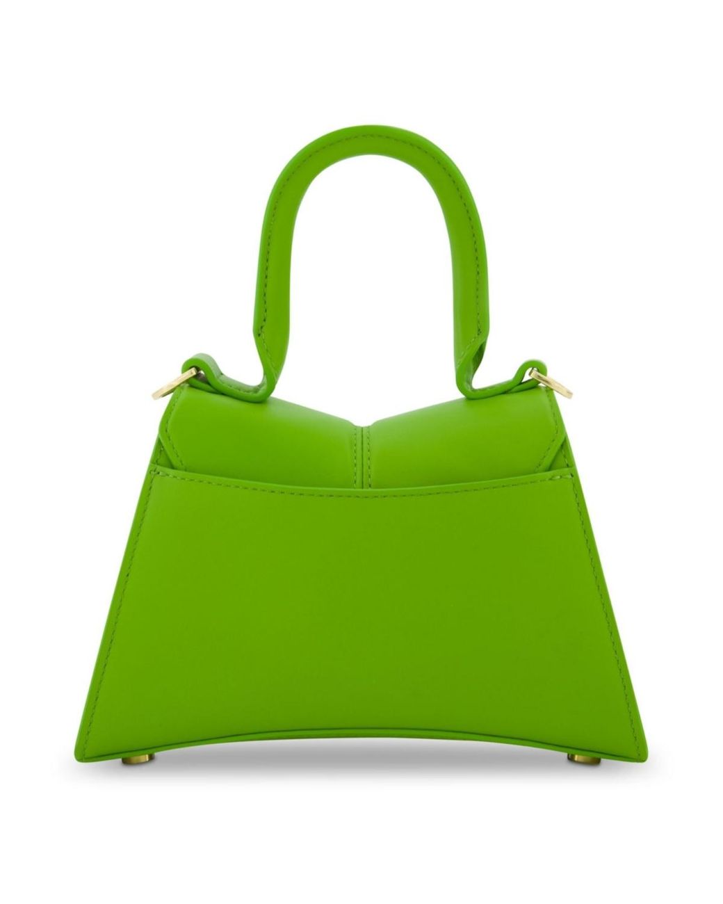 Mac Duggal Gold Hardware Detail Angular Mini Leather Handbag in Green ...