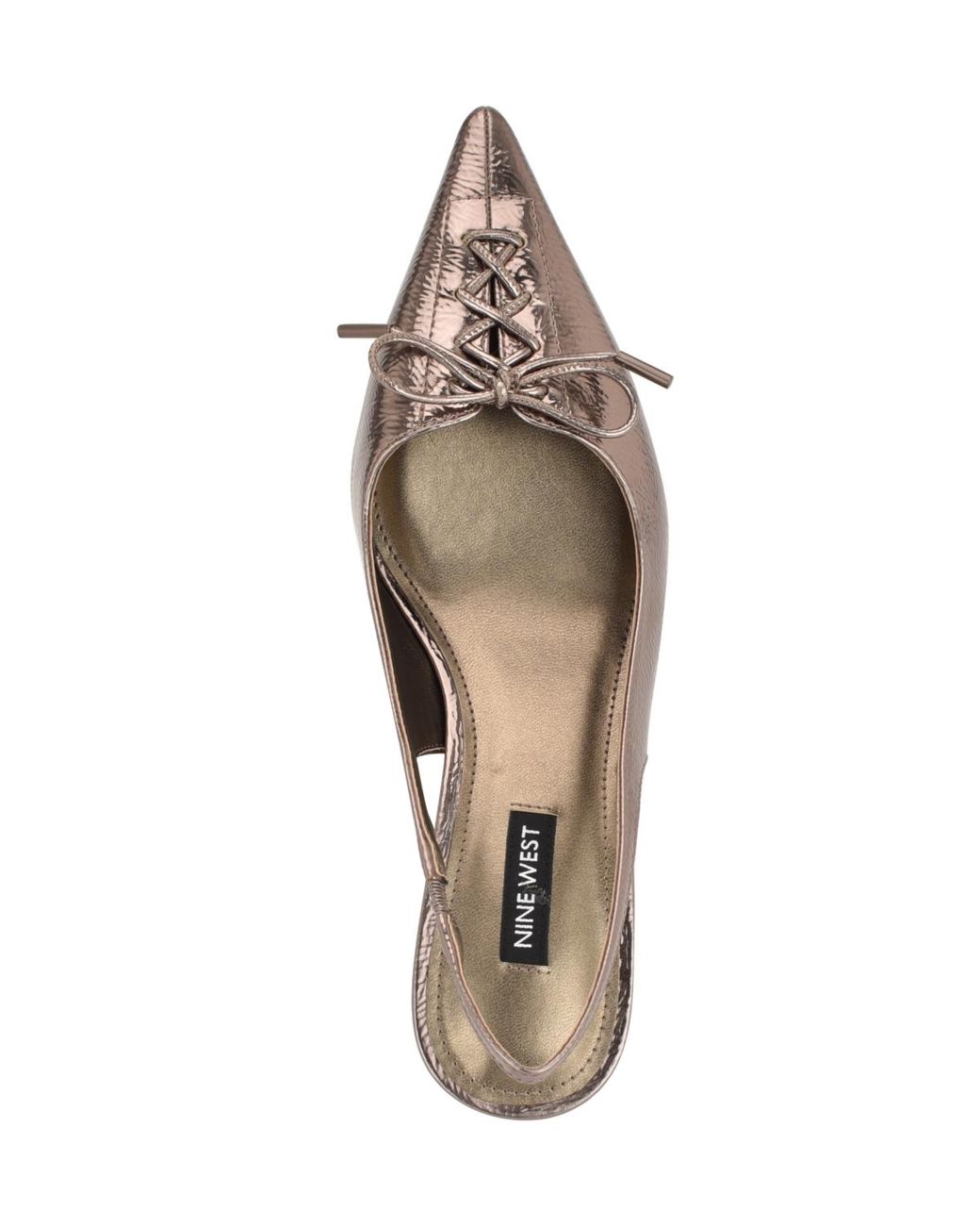 Nine West Anora Lace-up Slingback Pumps in Metallic | Lyst