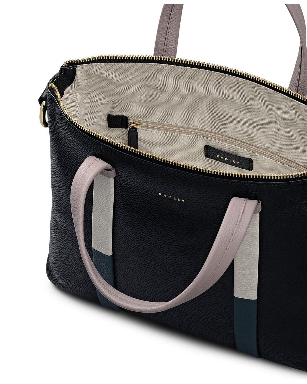 Radley Waterloo Way Medium Zip Top Satchel Bag in Black | Lyst