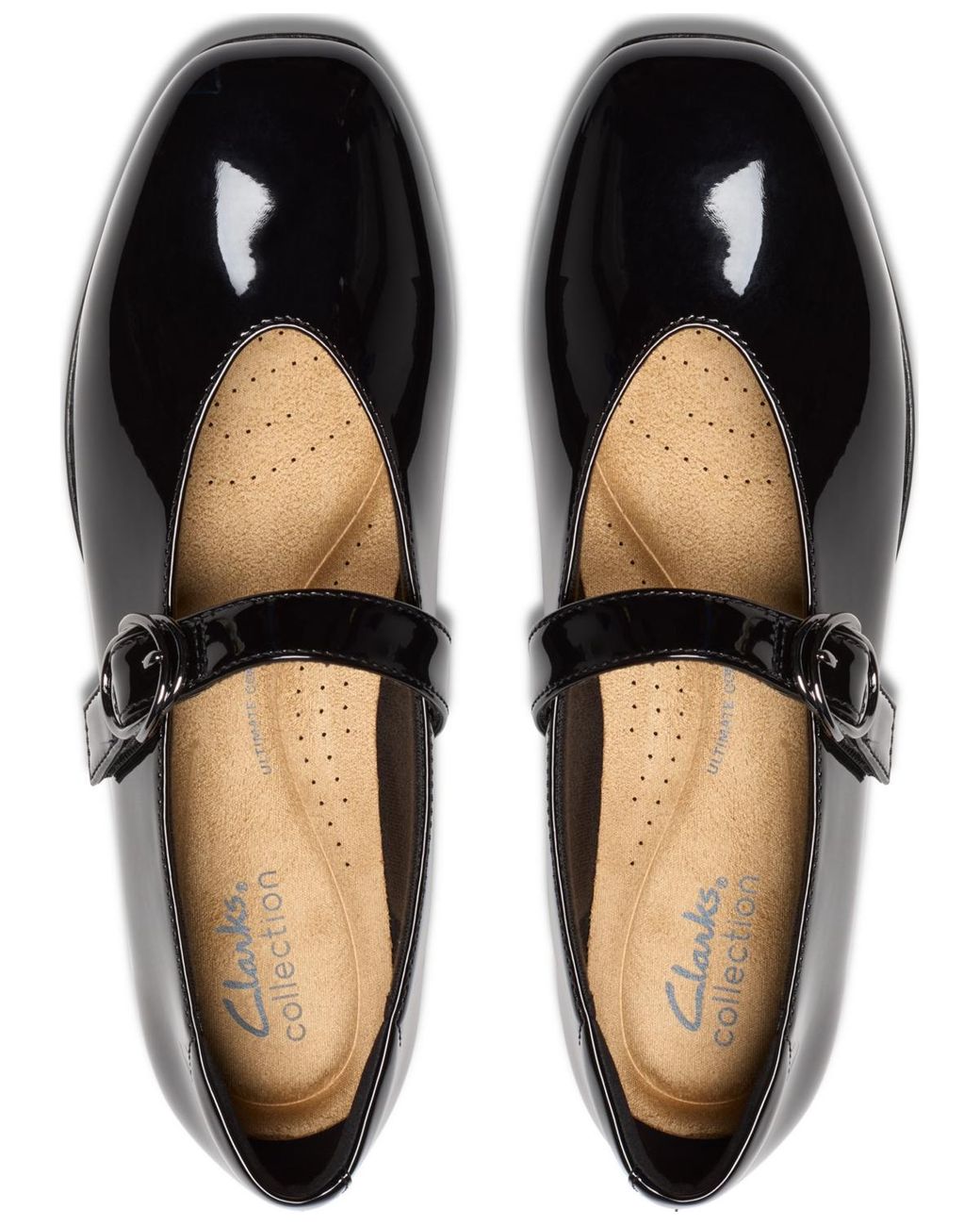 Clarks Jazmynn Iris Square Toe Mary Jane Flats in Black | Lyst