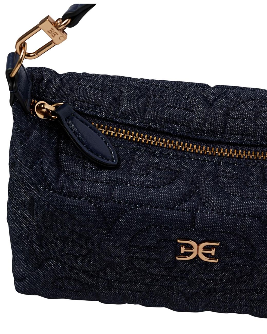 Sam Edelman Ethyl Top Zipper Demi Small Shoulder Bag in Blue | Lyst