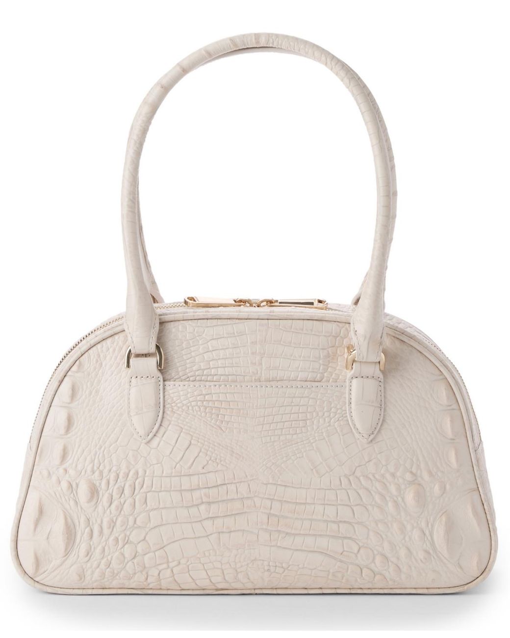 Brahmin Angie Alden Road Leather Medium Satchel Bag in Natural | Lyst