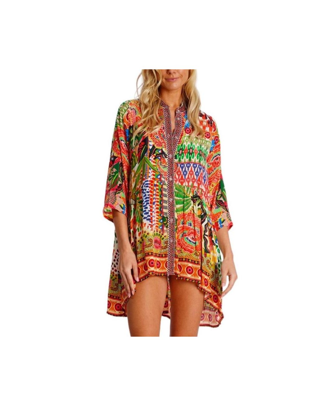 La Moda Clothing Short Asymmetrical Dress in Orange | Lyst