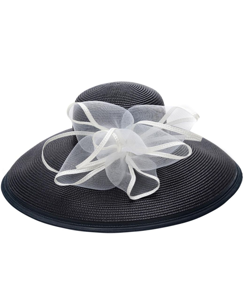 August Accessories Extra Wide Brim Crinoline Hat in Blue | Lyst