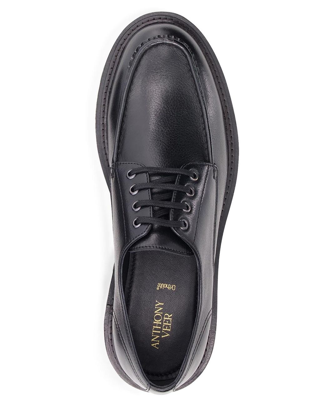 Anthony Veer Barrett Moc Derby Round Toe Shoes in Black for Men | Lyst