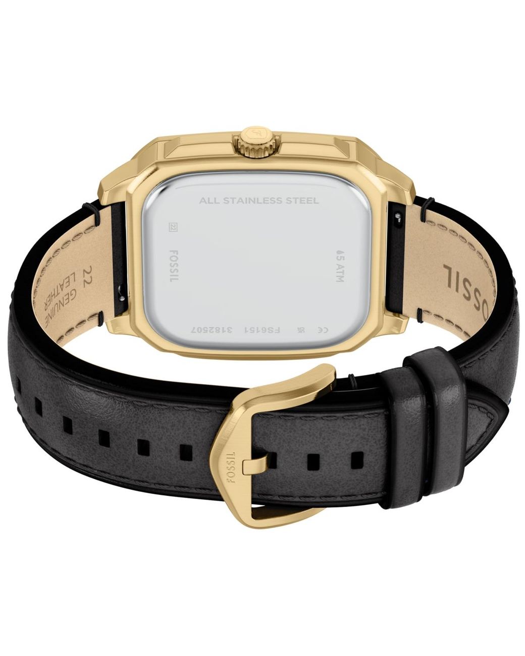 Fossil Crosby Three-hand Leather Watch in Gray for Men | Lyst