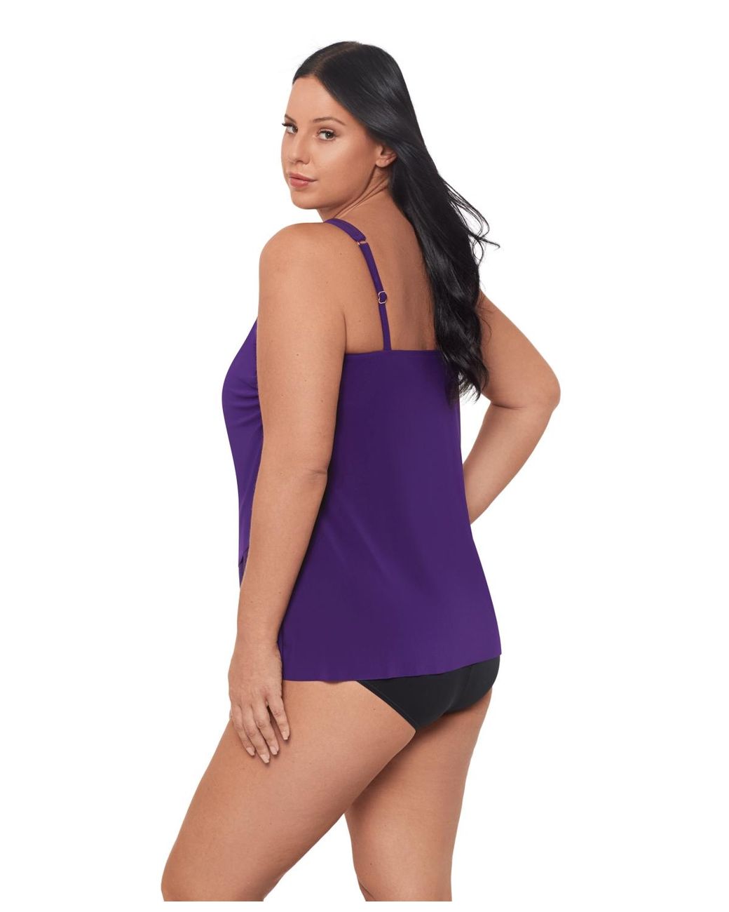 Miraclesuit Plus Size Mirage Tankini Top in Purple | Lyst