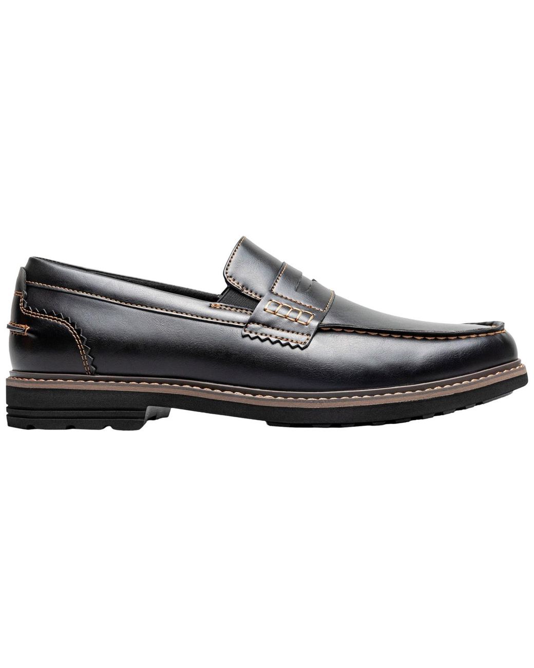 Nunn Bush Oslo Moc-toe Penny Loafers in Black for Men | Lyst