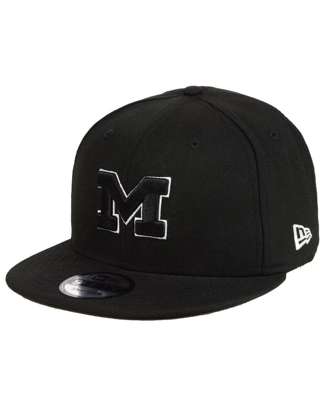 KTZ Michigan Wolverines Black White Fashion 9fifty Snapback Cap for Men ...