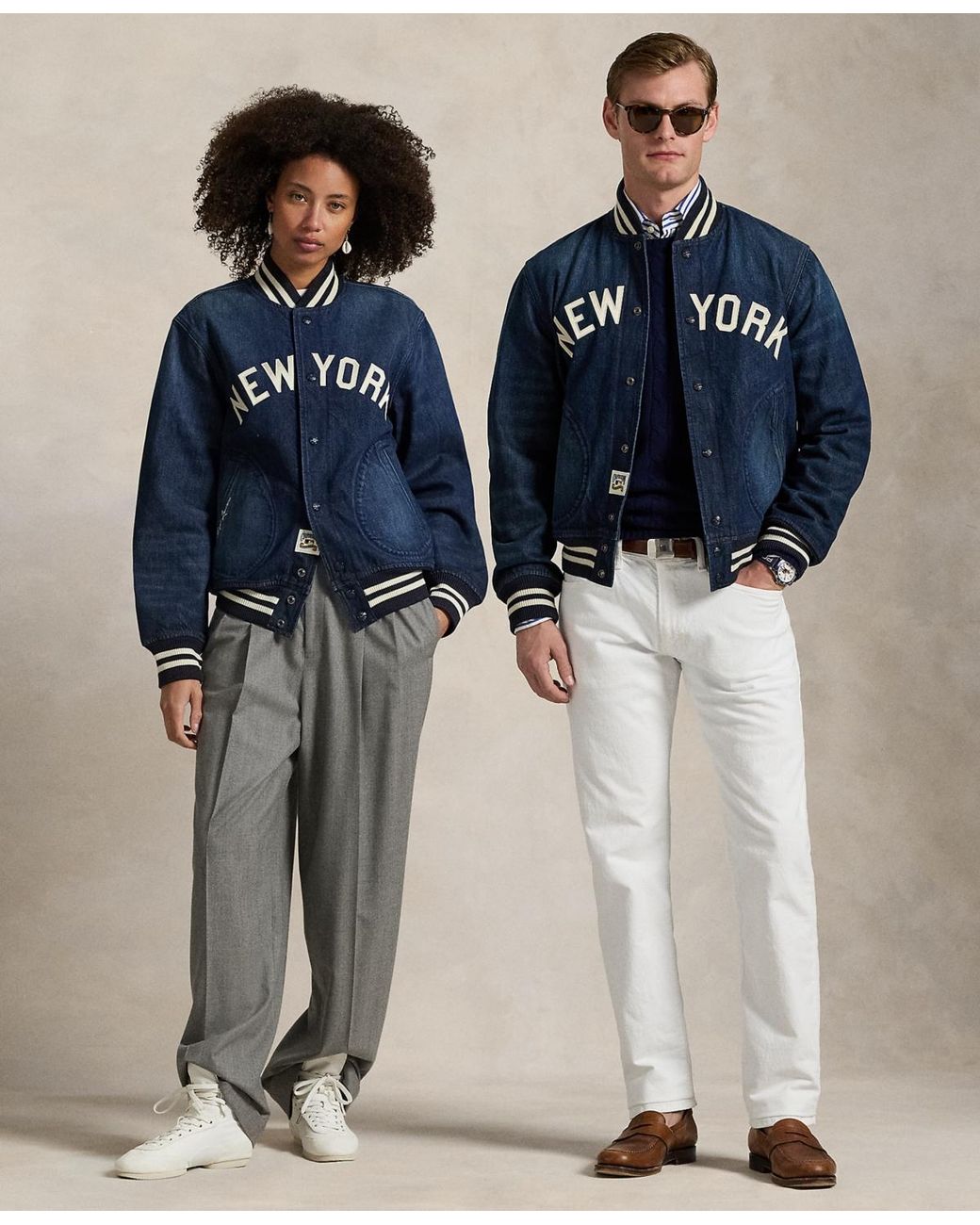 Polo Ralph Lauren Yankees Denim Jacket in Blue | Lyst