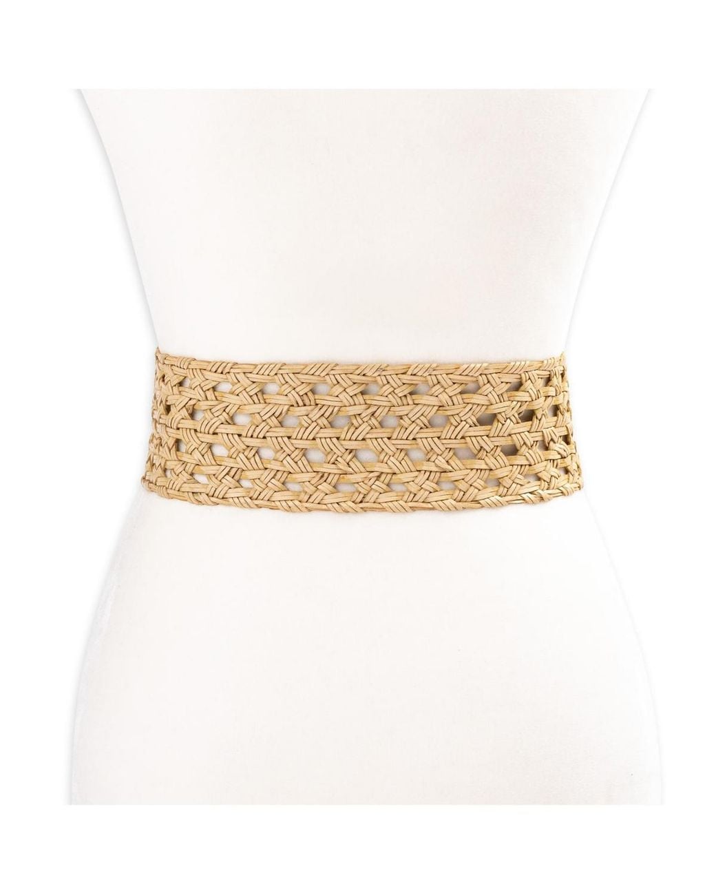 Sam Edelman Woven Leather Belt in Natural | Lyst