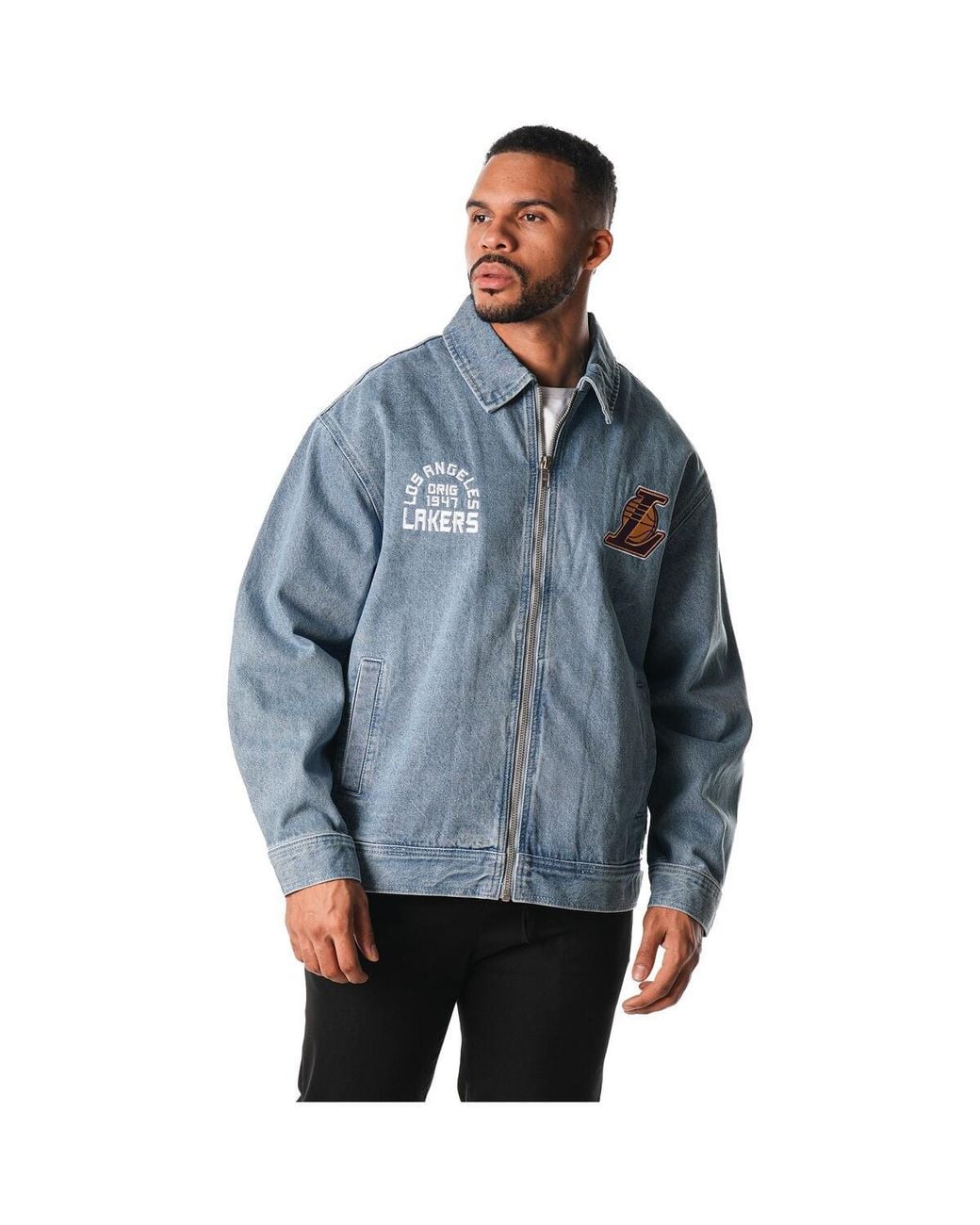 The Wild Collective And Los Angeles Lakers Coaches Full-zip Denim ...
