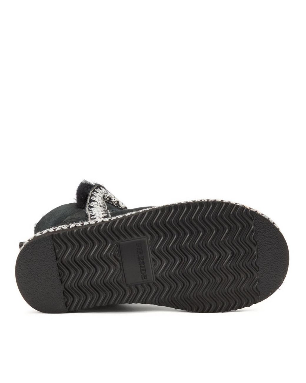 Dearfoams Fireside By Perth Genuine Shearling Fold Down Bootie in Black ...