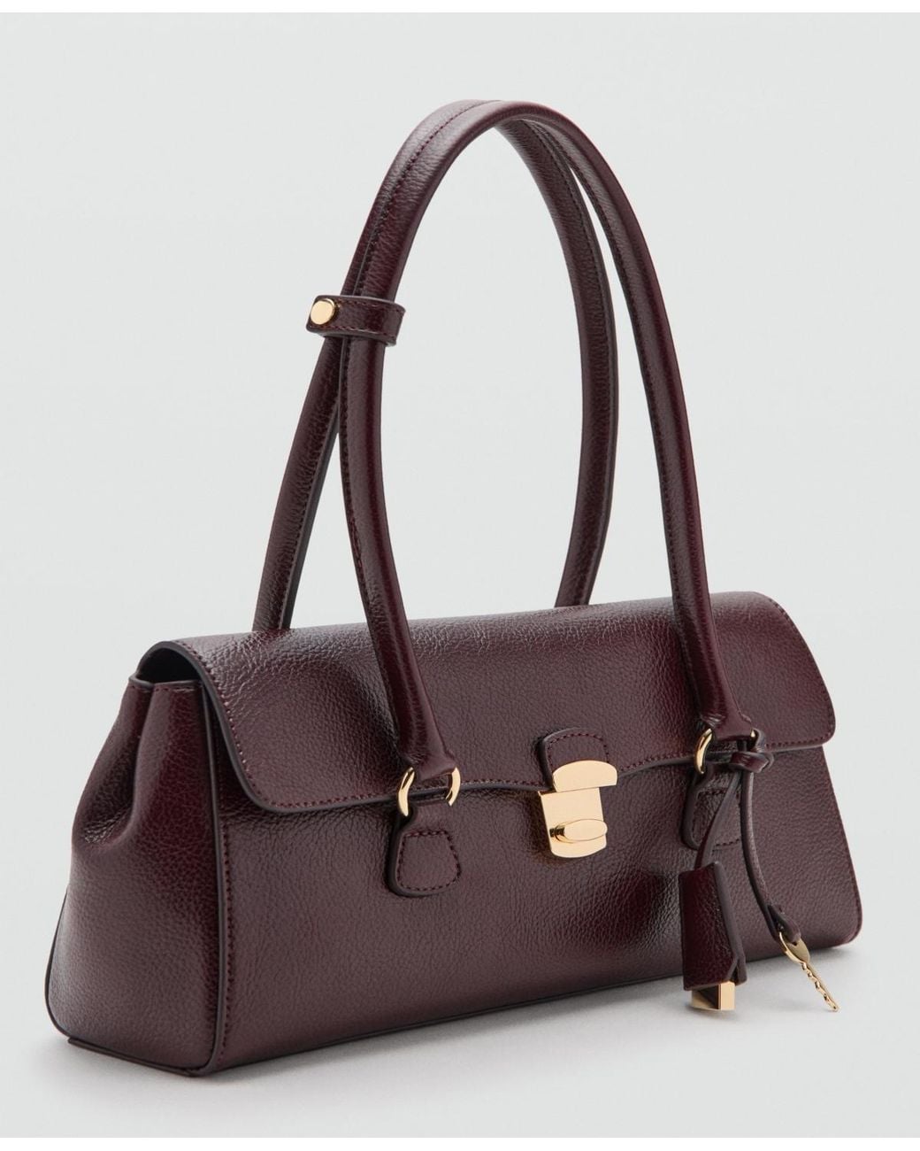 Mango Flap City Shoulder Bag in Purple | Lyst