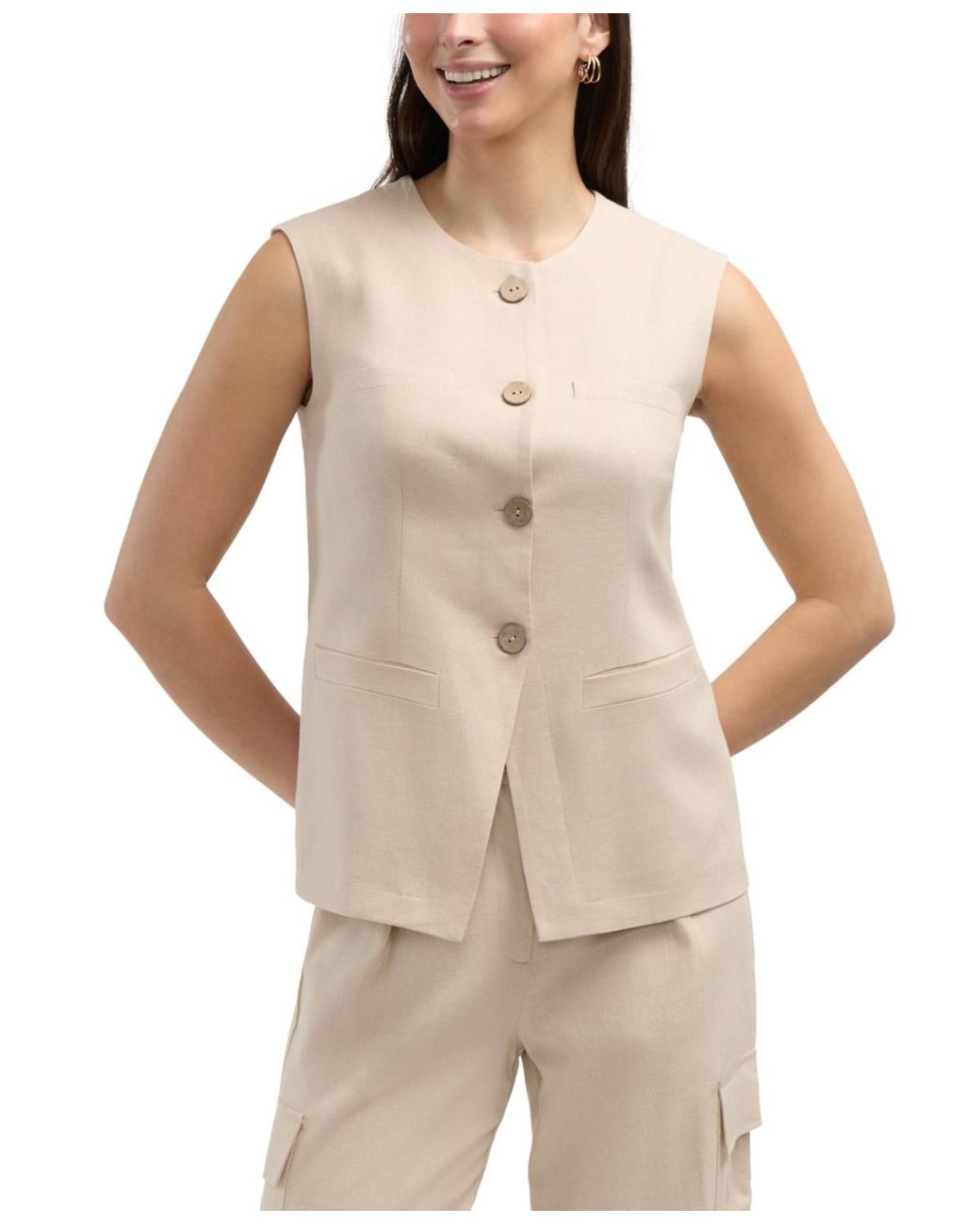 Ellen Tracy S Vest in White | Lyst