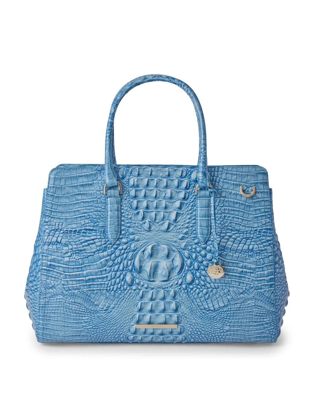 Brahmin Finley Carryall Satchel Bag in Blue | Lyst