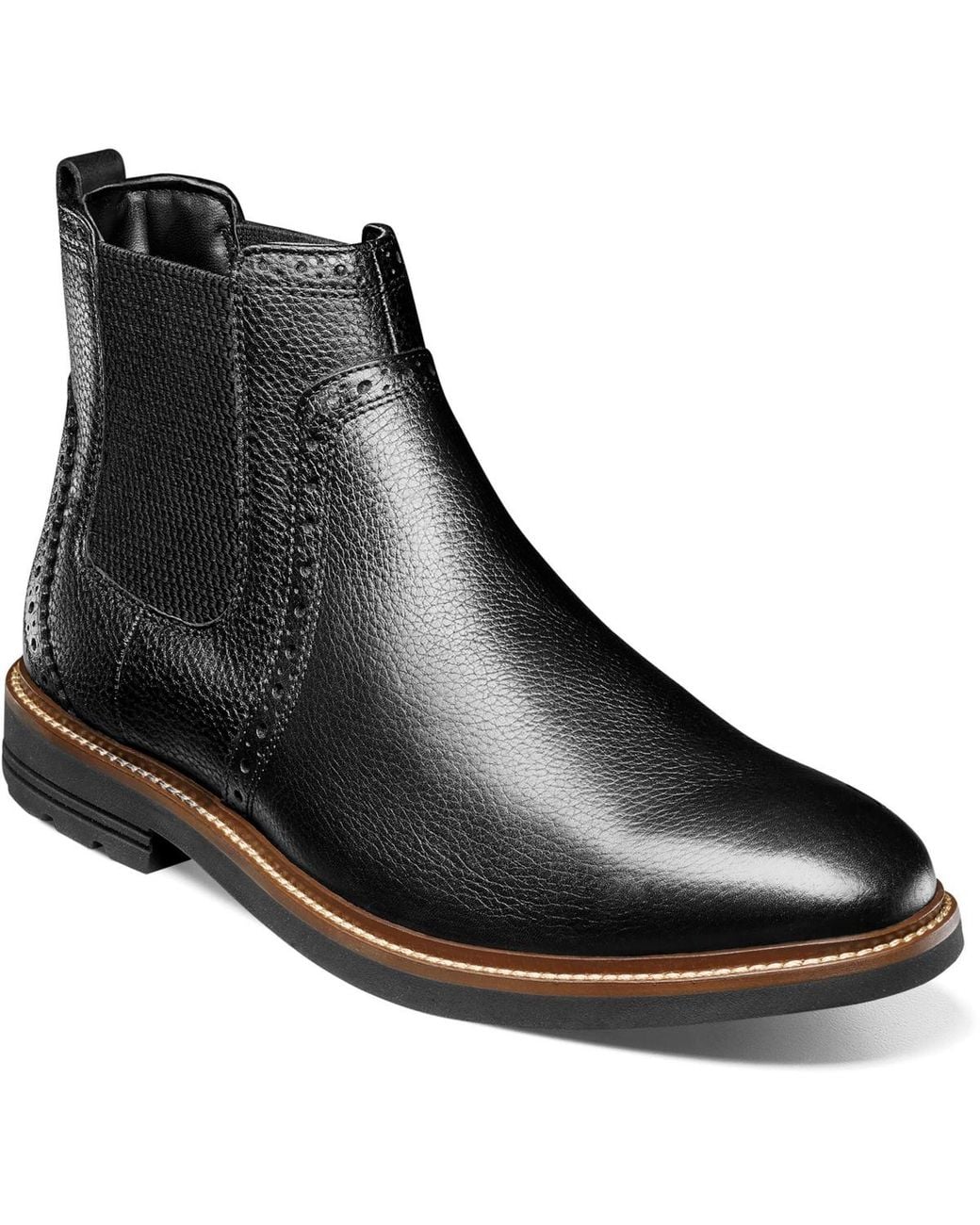 Nunn Bush Otis Ii Plain Toe Chelsea in Black for Men | Lyst
