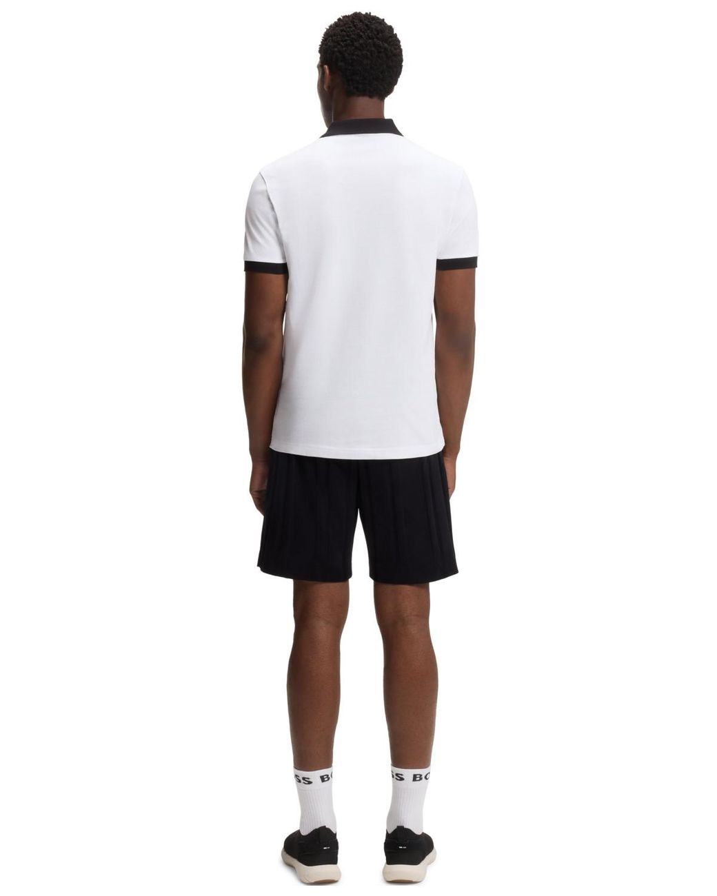 BOSS Paddy Germany Country Flag Trim Polo Shirt in White for Men | Lyst