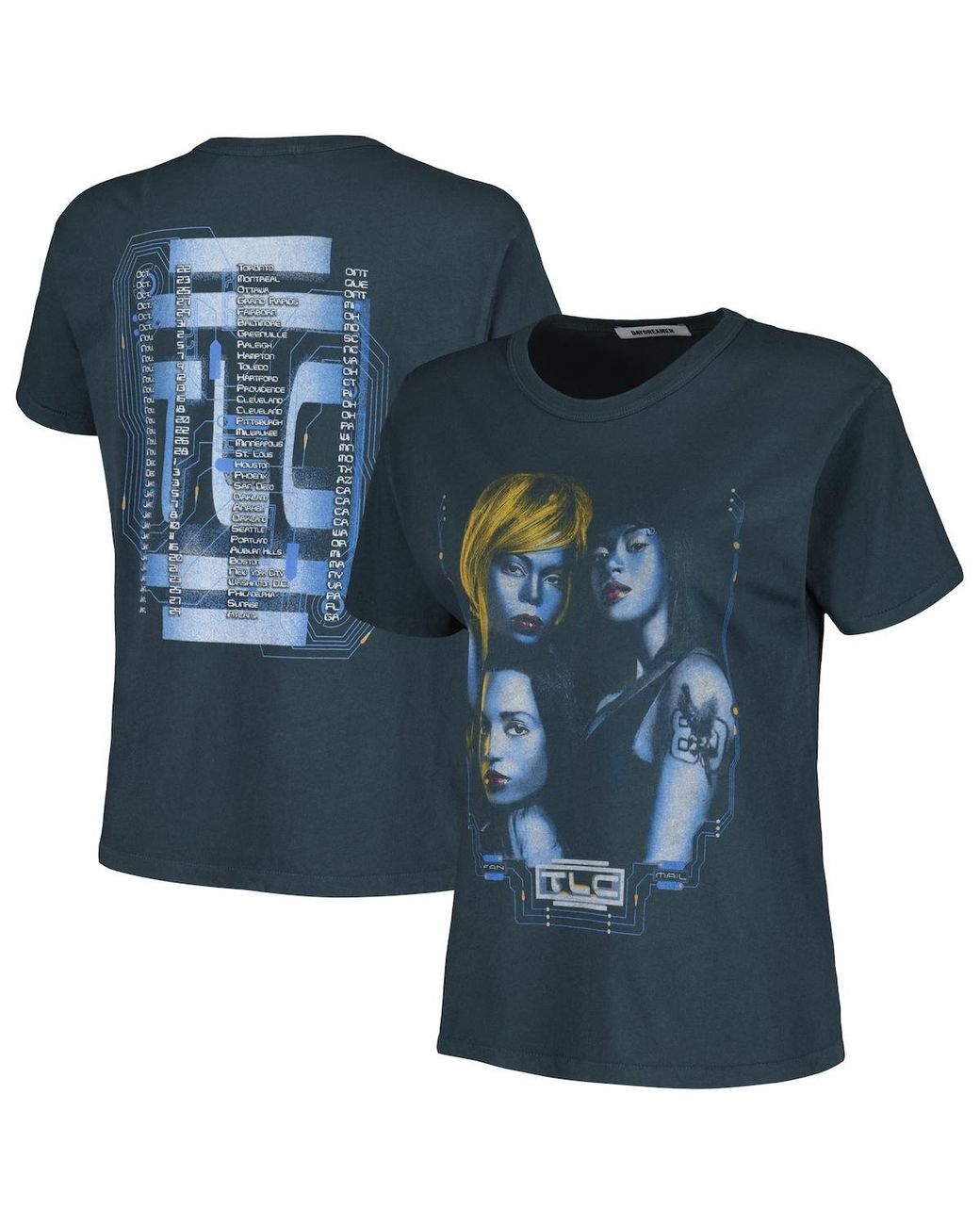 Daydreamer Tlc Fan Mail Tour Graphic Ringer T-shirt in Blue | Lyst