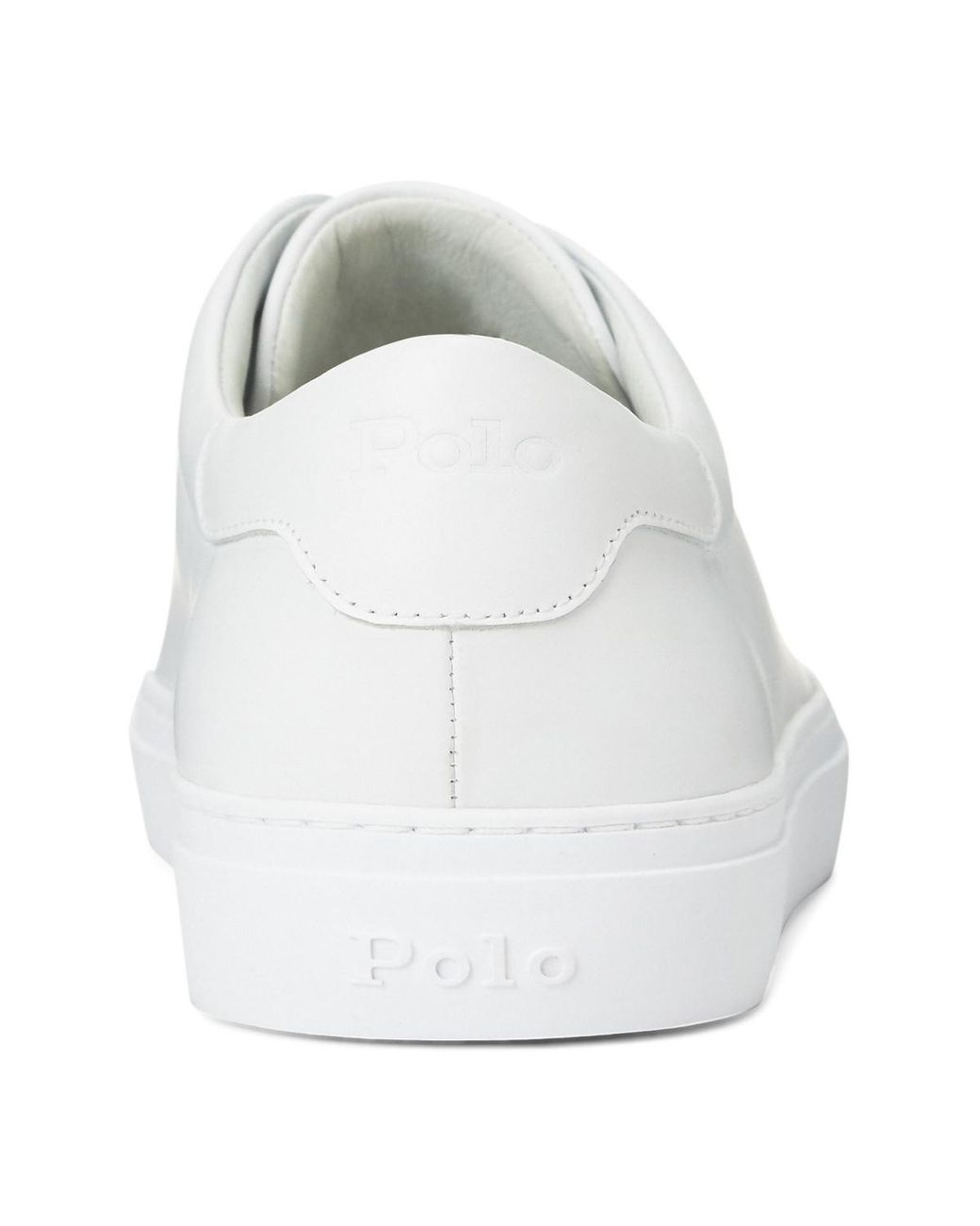 Polo Ralph Lauren Jermain Leather Sneaker in White for Men | Lyst