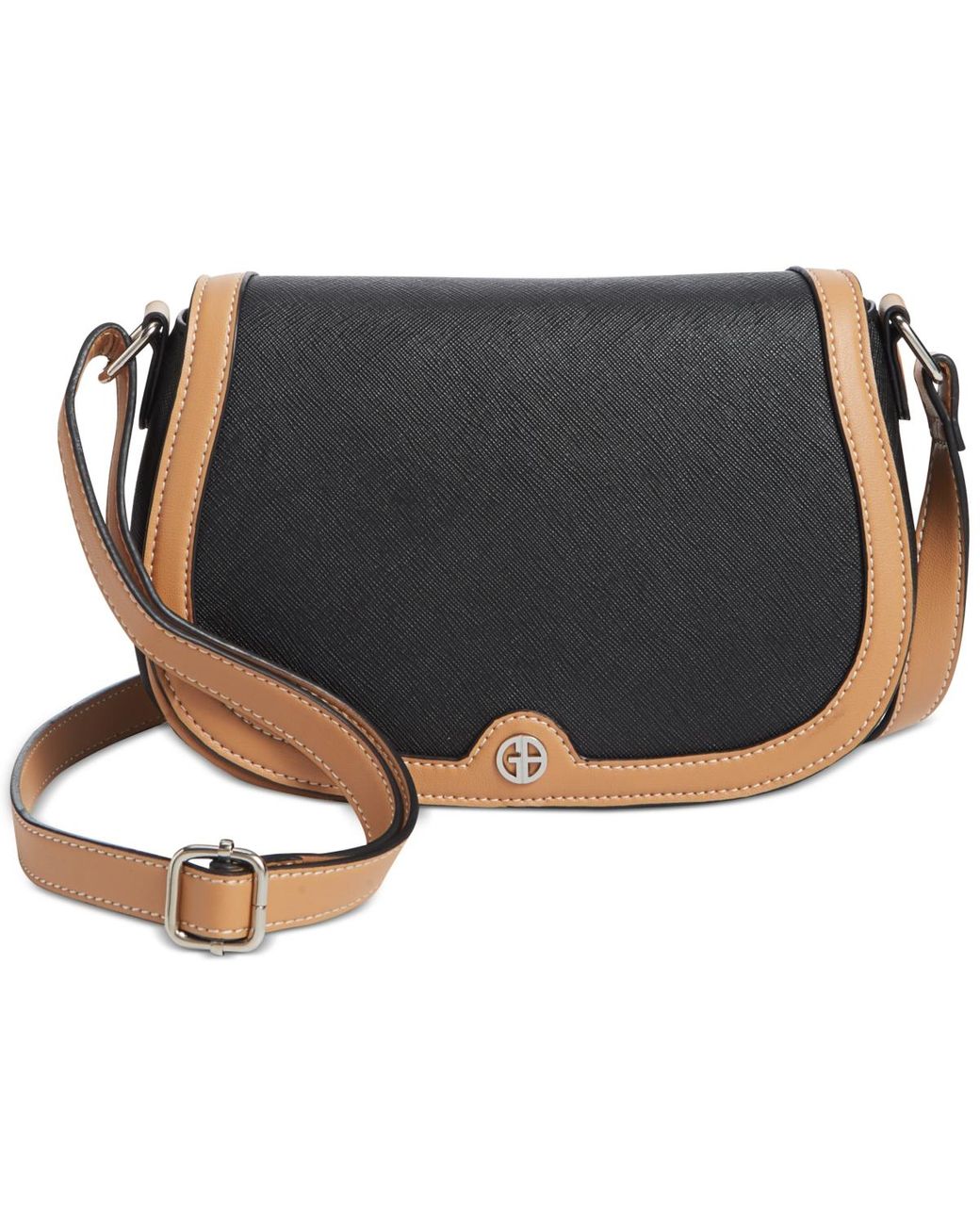 Giani Bernini Saffiano Small Saddle Crossbody in Black | Lyst