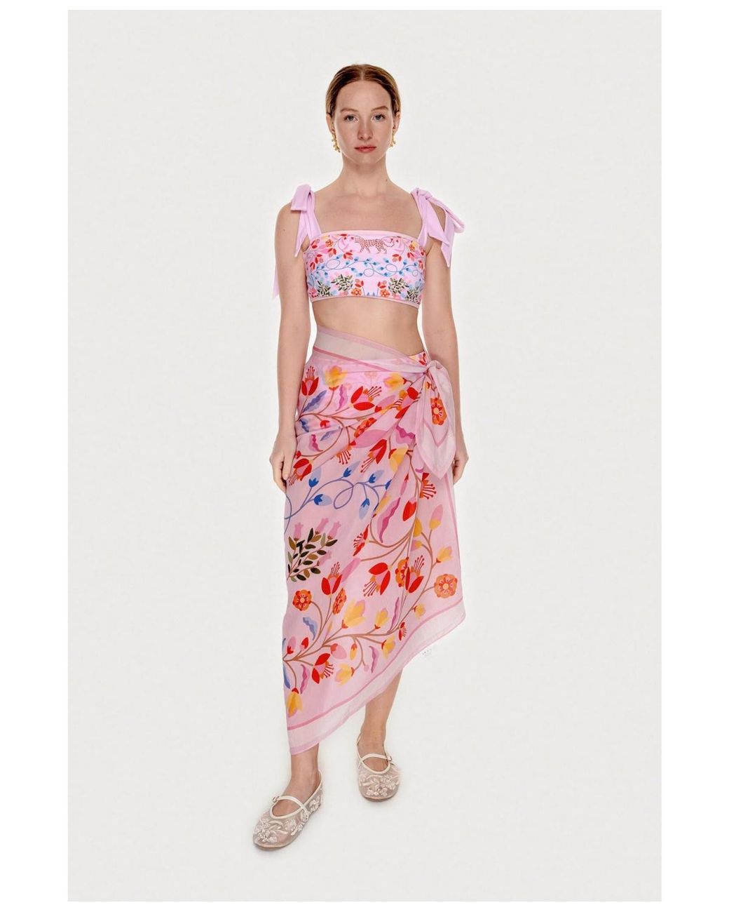 Jessie Zhao New York Beach Sarong Wrap in White | Lyst