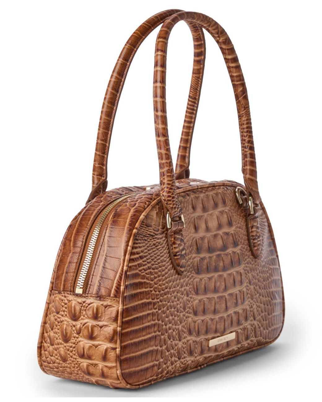 Brahmin Angie Alden Road Leather Medium Satchel Bag in Brown | Lyst