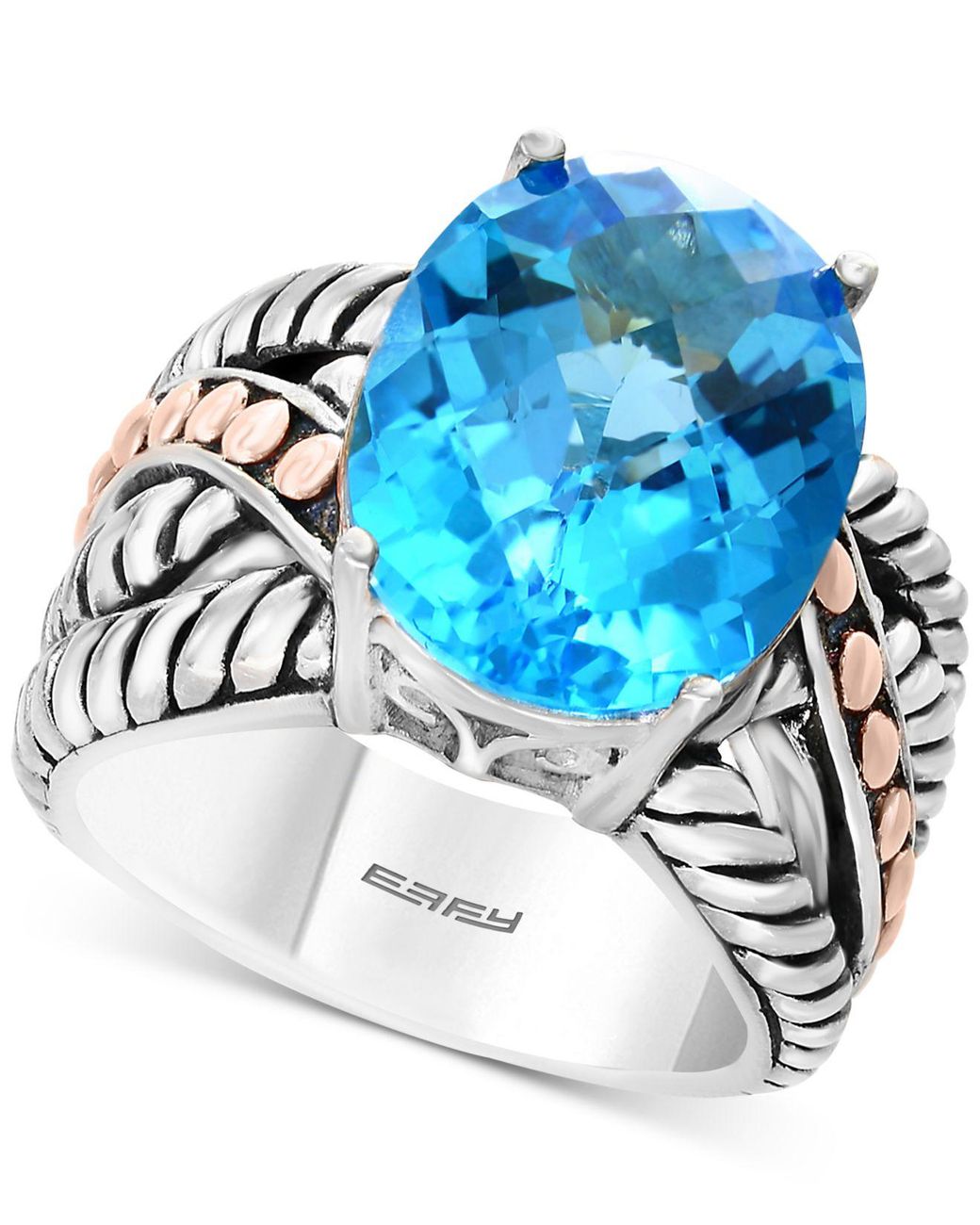 Effy Balissima By Effy® Blue Topaz Statement Ring (10-5/8 Ct. T.w.) In ...