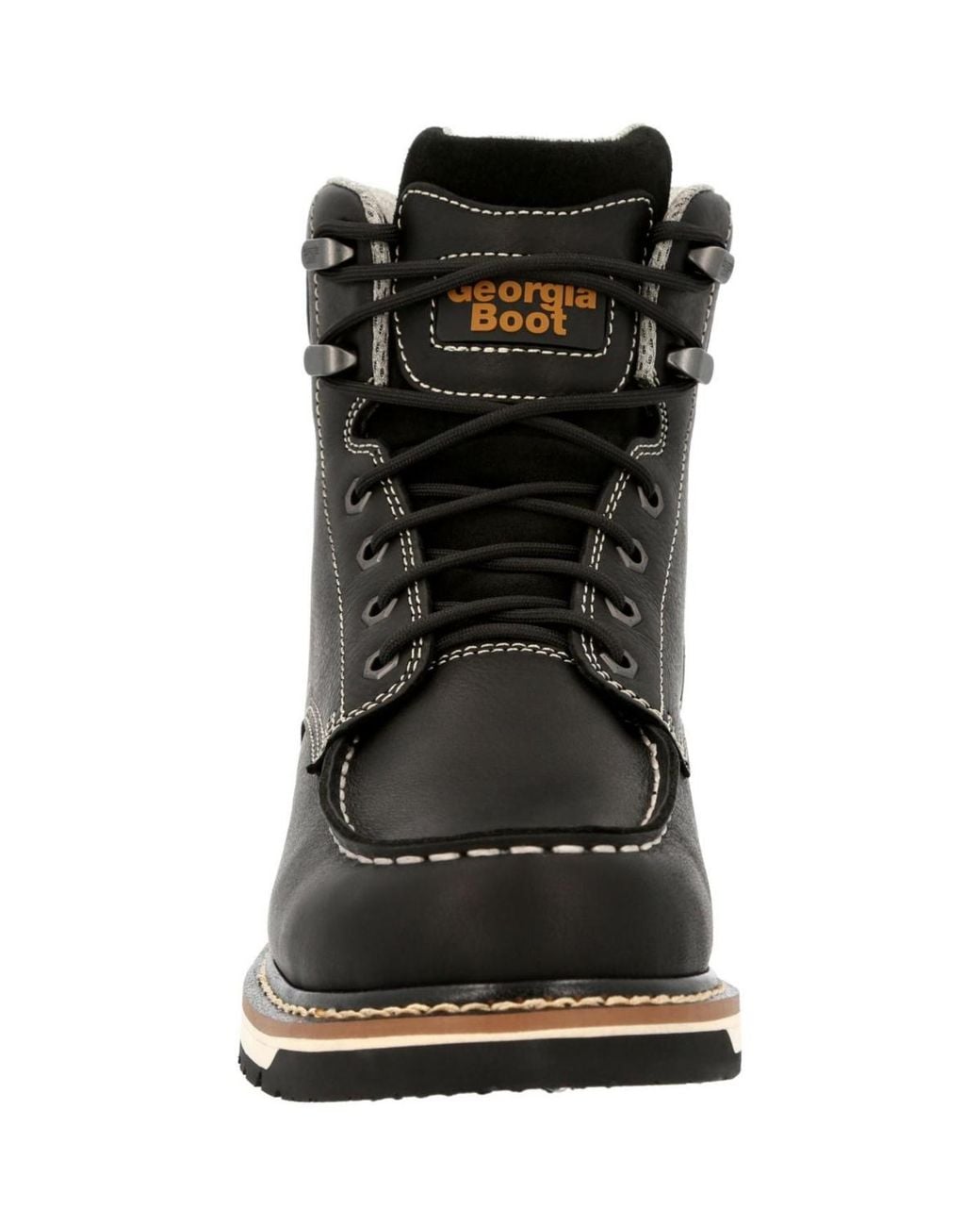 Georgia Boot Amp Lt Wedge Waterproof Moc-toe Work Boot in Black for Men ...