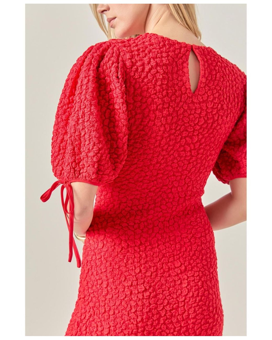 English Factory Smocked Midi Dress in Red | Lyst