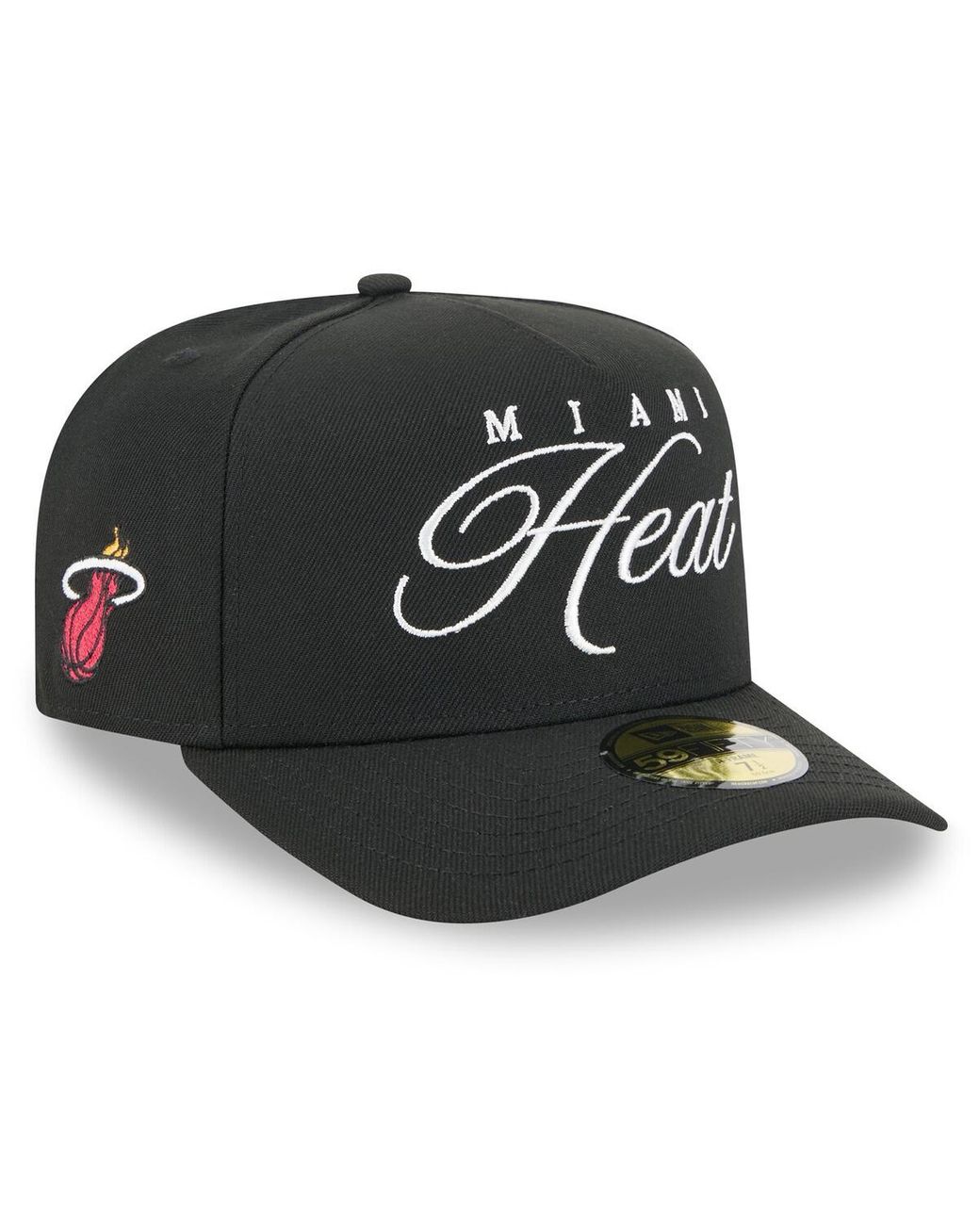 KTZ Miami Heat 2025 Nba Draft A-frame 59fifty Fitted Hat in Black for ...