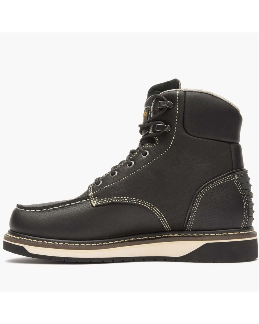 Georgia Boot Amp Lt Wedge Waterproof Moc-toe Work Boot in Black for Men ...