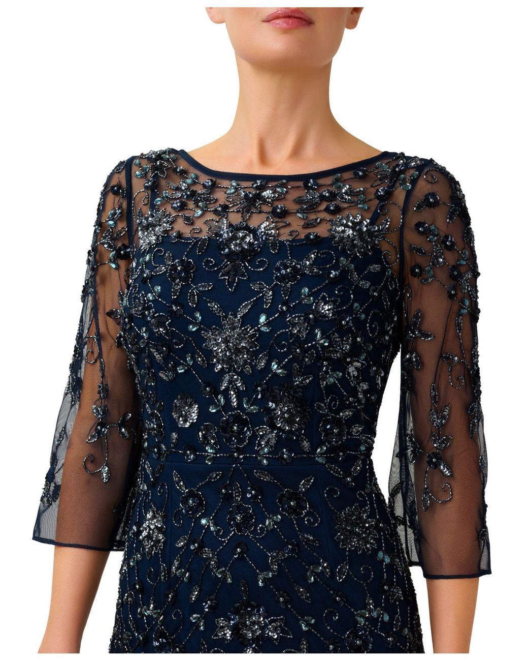 Adrianna Papell 3 4 Sleeve Dress On Sale