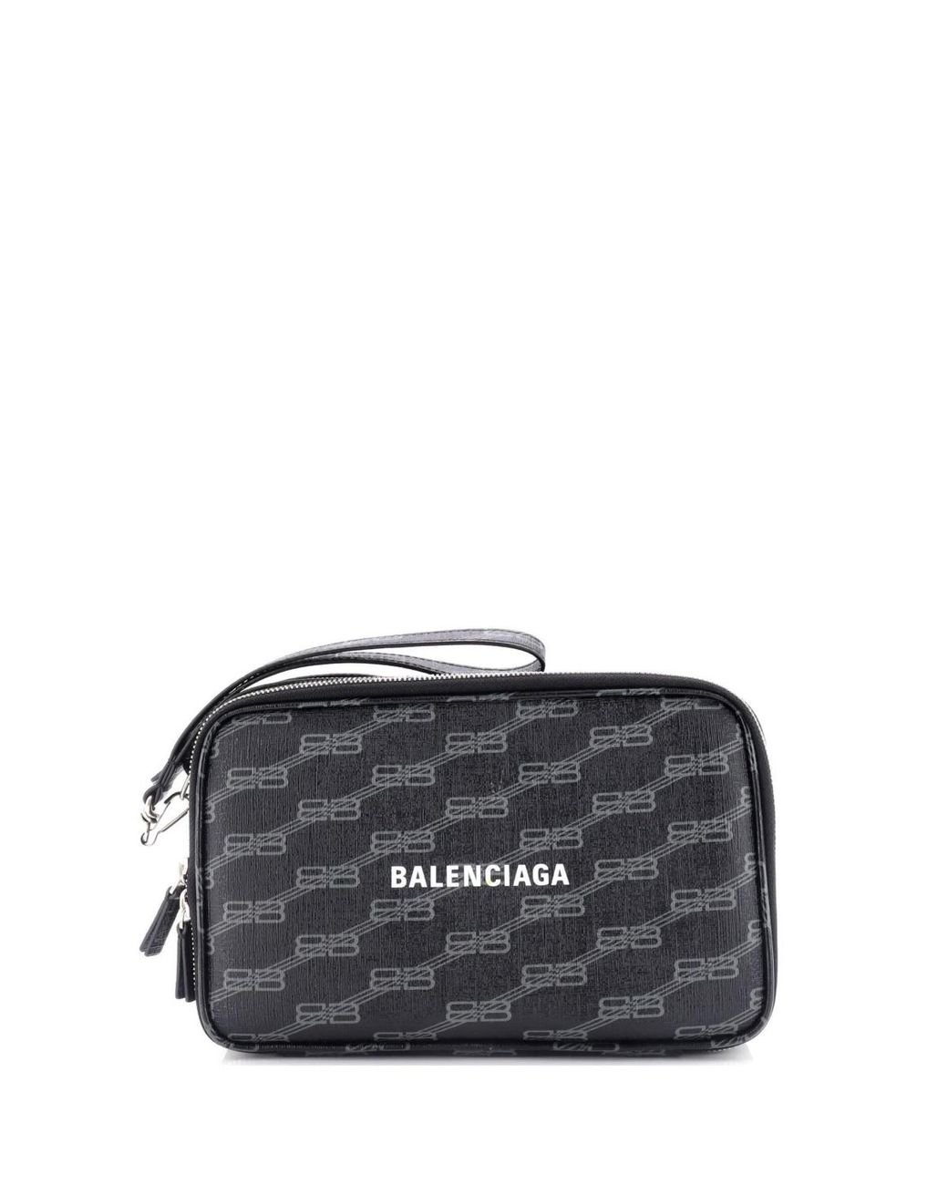 Pre-owned Balenciaga Signature Clutch Bag Bb Monogram Coated Canvas in ...