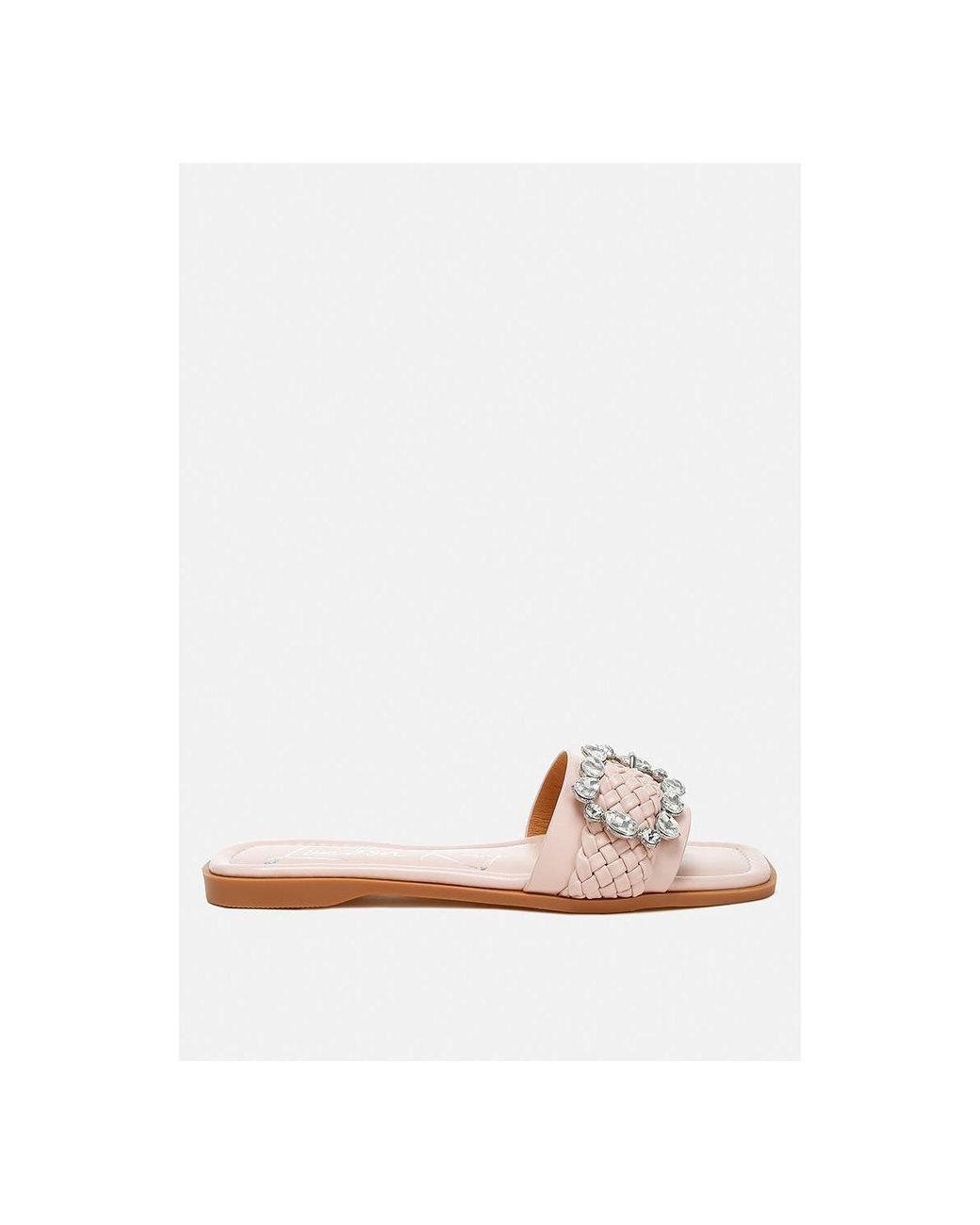 LONDON RAG Hazbin Diamante Flat in White | Lyst