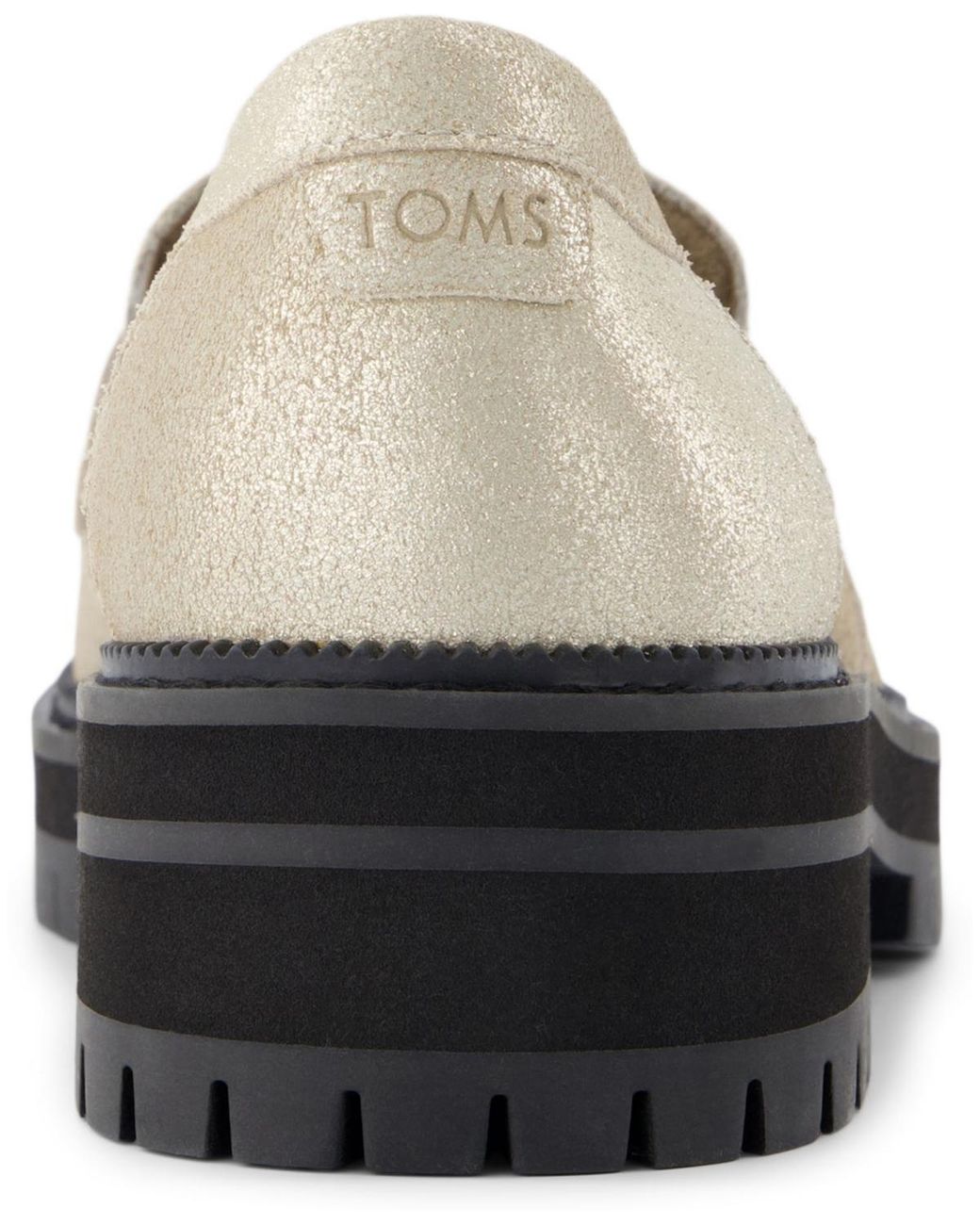 TOMS Cara Lug Sole Loafers in White | Lyst