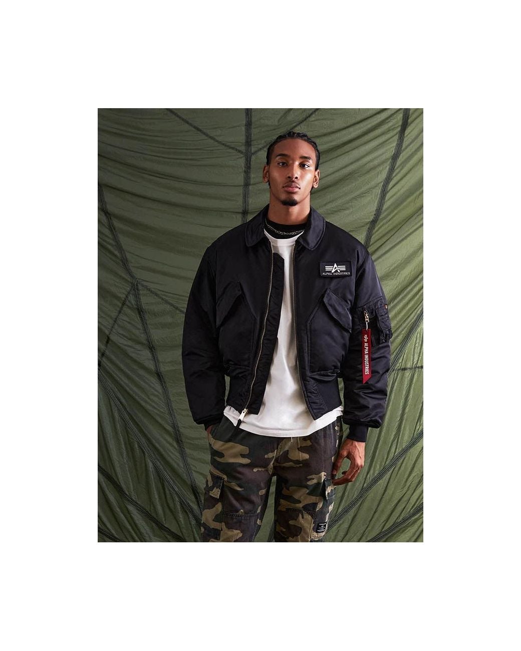 Alpha Industries Alpha Cwu 45/p Flight Jacket in Black for Men | Lyst