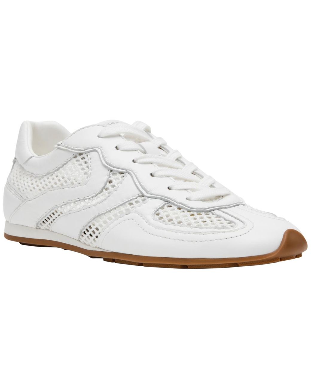 Steve Madden Abbi-mesh Lace-up Sneakers in White | Lyst
