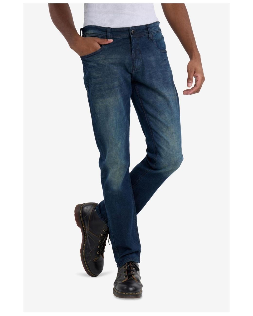 Cultura Modern Fit Saddle Stitch Jeans in Blue for Men | Lyst