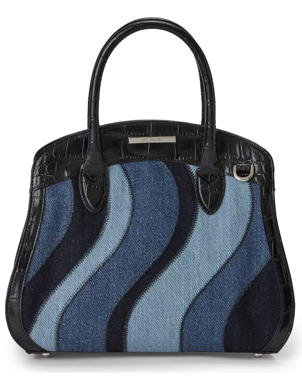 Brahmin Rosetta Medium Satchel Bag in Black | Lyst