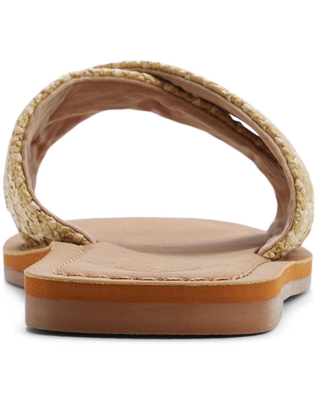 Roxy Andreya Raffia Ladies Slip On Sandals in Brown | Lyst