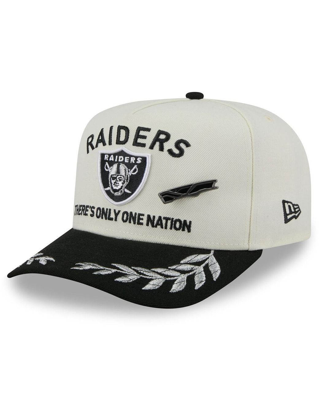 KTZ Cream/black Las Vegas Raiders 2025 Nfl Draft A-frame 59fifty Fitted ...