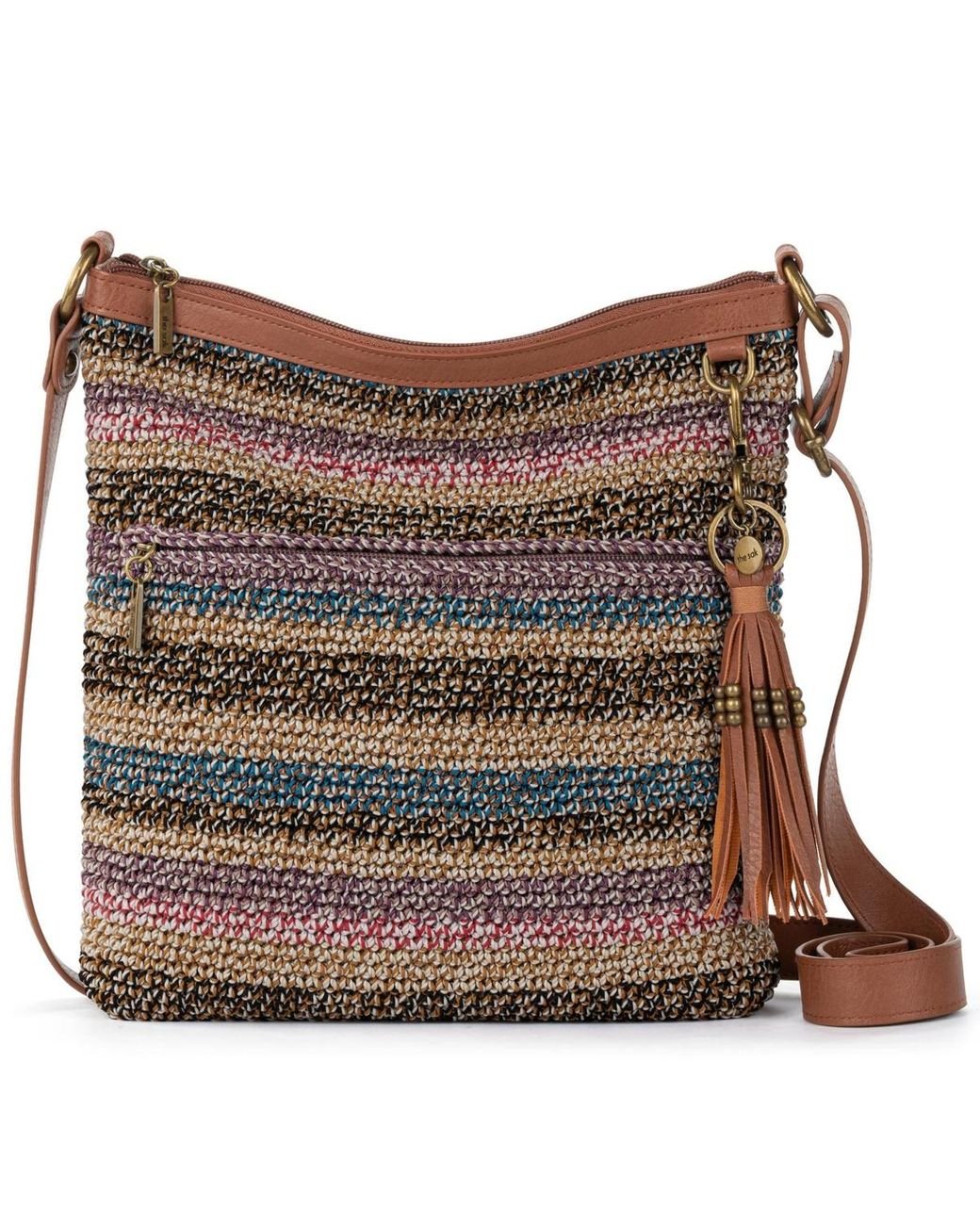The Sak Lucia Crochet Crossbody Bag in Brown | Lyst