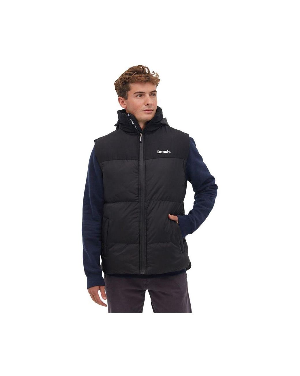 Bench DNA Marshy Puffer Vest in Blue for Men | Lyst