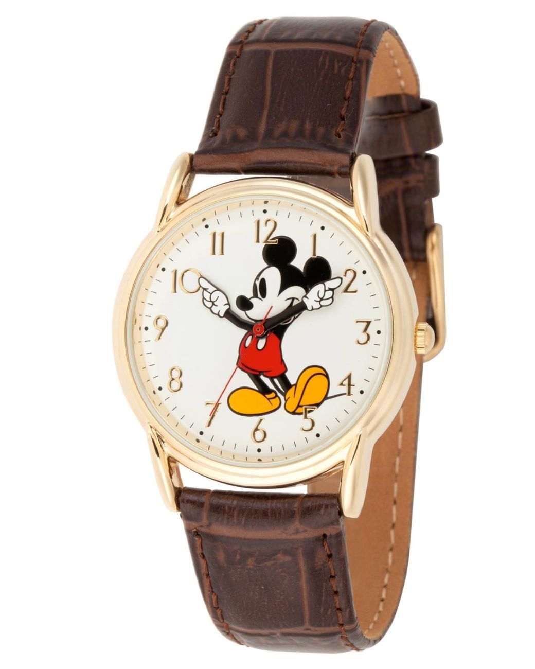 ewatchfactory Disney Mickey Mouse Gold Cardiff Alloy Watch in Brown for ...